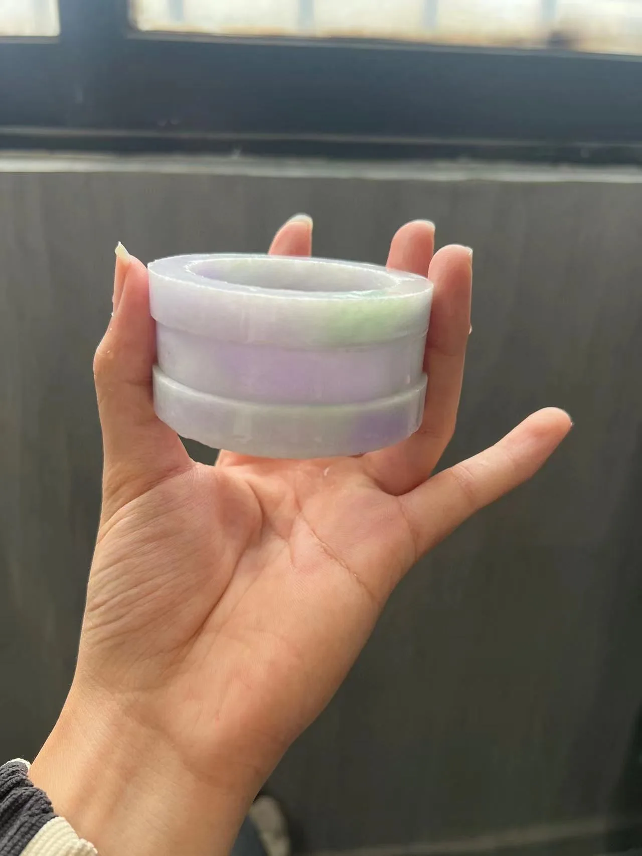 紫三彩翡翠镯 (需報圈口) - Bao Xiang Rui